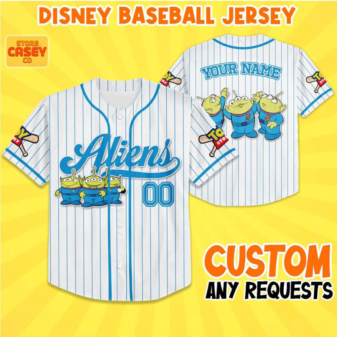 Custom Disney Toy Story Aliens Baseball, Custom Name Kids, Youth, Adult ...