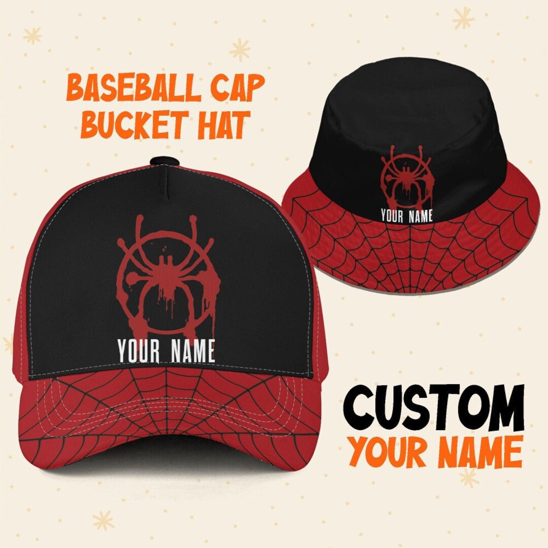 Custom Spiderman Miles Suit Logo Cap, Custom Disney Hat, Spiderman ...