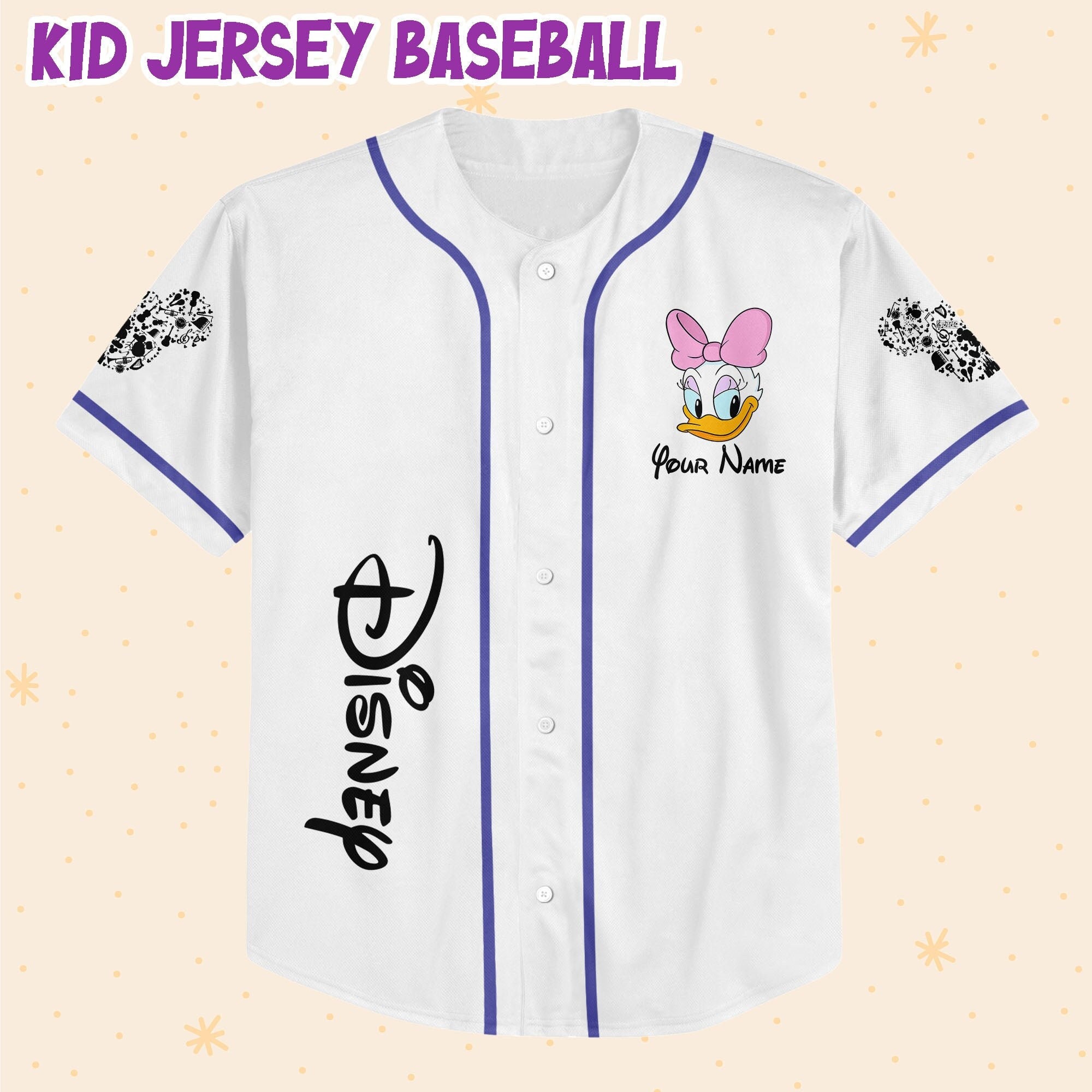 Personalized Daisy Music Baseball Jersey sold by World-Class Natassia ...