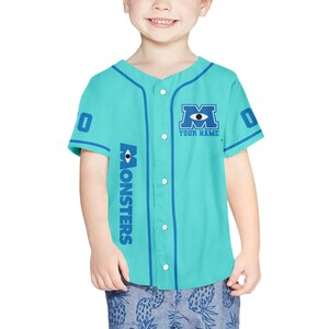 Jersey Sully Head Custom Kids, Youth, Adult Disney Baseball Jersey ...