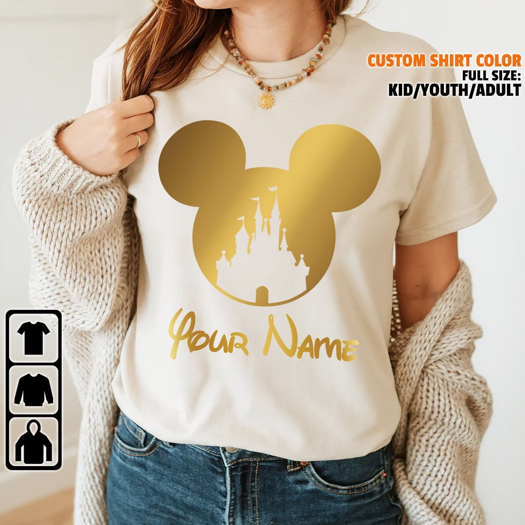 Custom Golden Disney Family Vacation Logo, Disney Trip Family Shirt ...