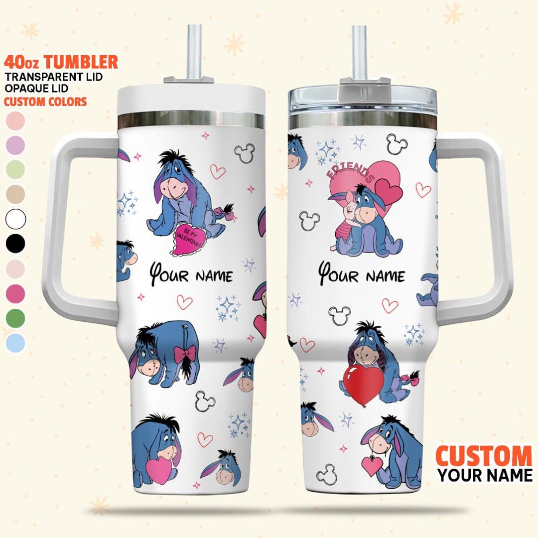 Personalized Eeyore and Friends Sweet Love Tumbler, Disney Valentine ...