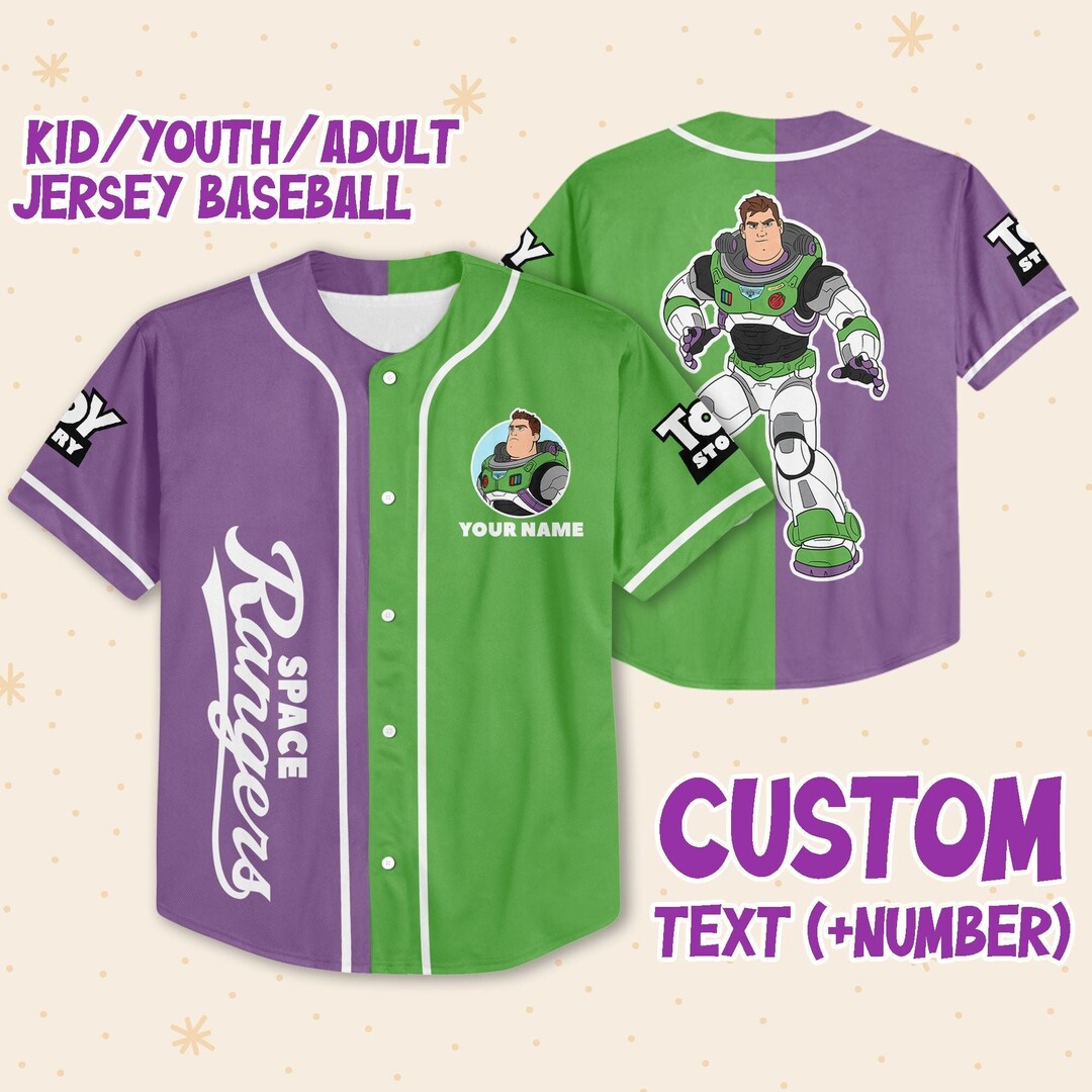 Personalize Buzz Lightyear Space Buzz Green Dark Custom Kids, Youth ...