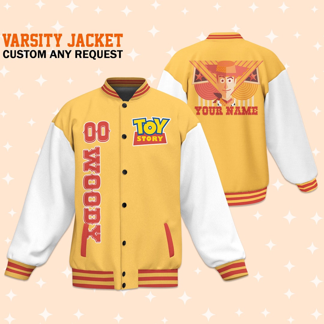 Custom Toy Story Woody Yellow Varsity Jacket Adult Varsity - Etsy