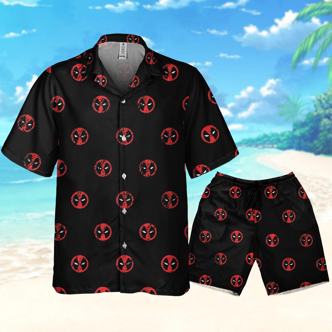 Deadpool Symbol Seamless Awesme, Deadpool Superhero Button Up, Hero ...