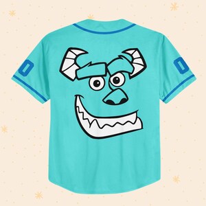 Jersey Sully Head Custom Kids, Youth, Adult Disney Baseball Jersey ...