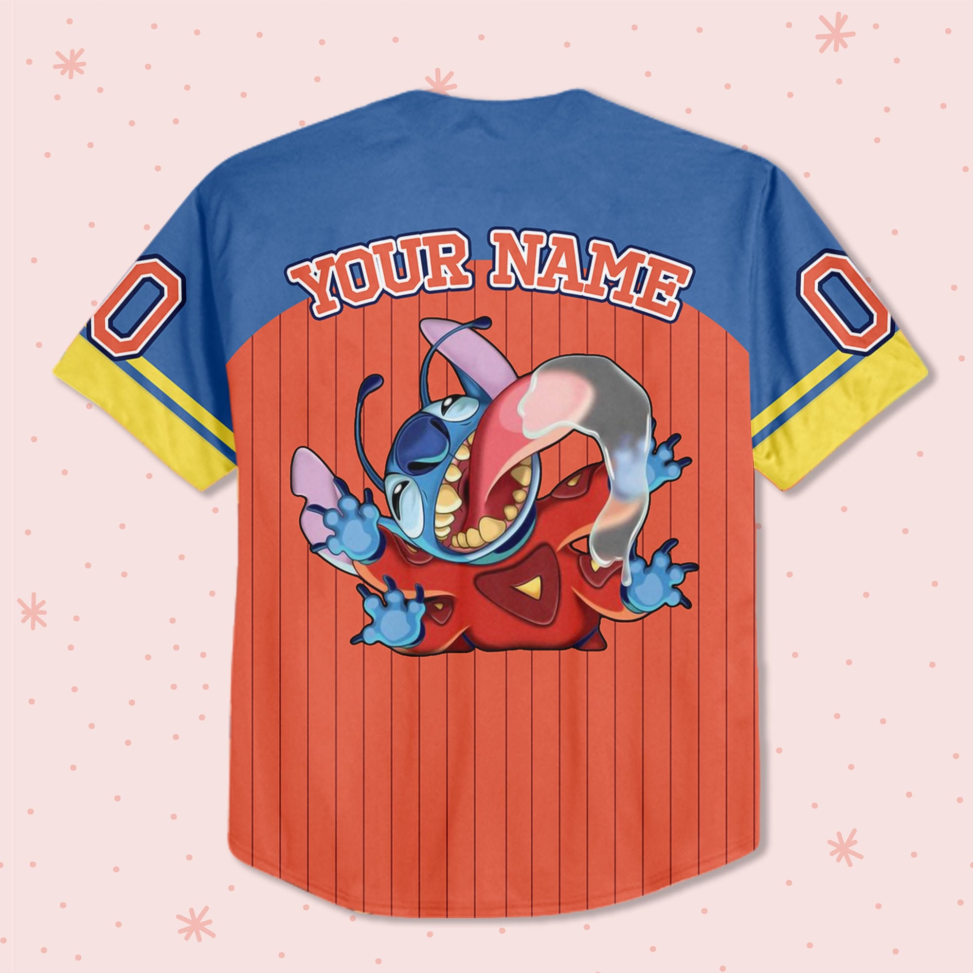 Personalizada Disney Stitch y Lilo Stitch y Angel Jerseys de Béisbol ...