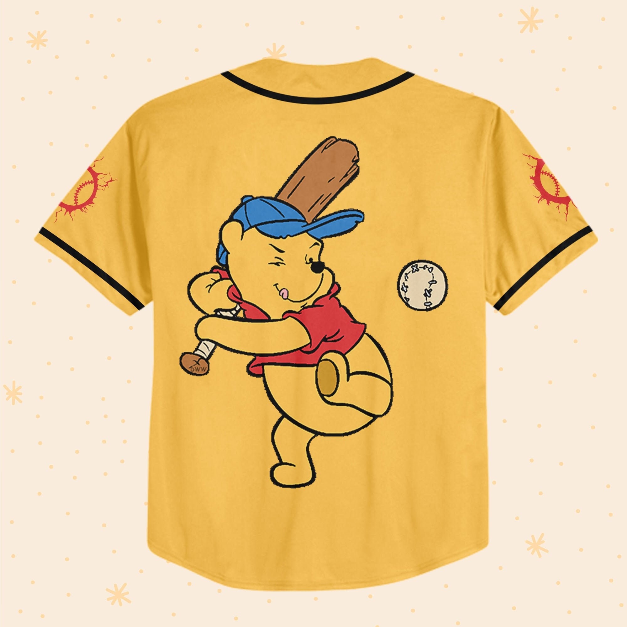 Personalize Pooh Baseball Disney Baseball Jersey sold by Bambi British ...