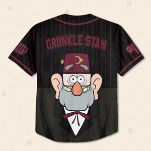 Custom Disney Gravity Falls Grunkle Stan, Custom Kids Youth Adult Disneyland Baseball Jersey ...