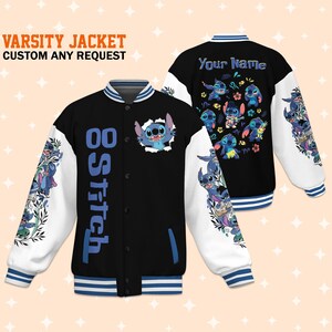 Custom Stitch Black Varsity Jacket, Adult Varsity Jacket, Personalized ...
