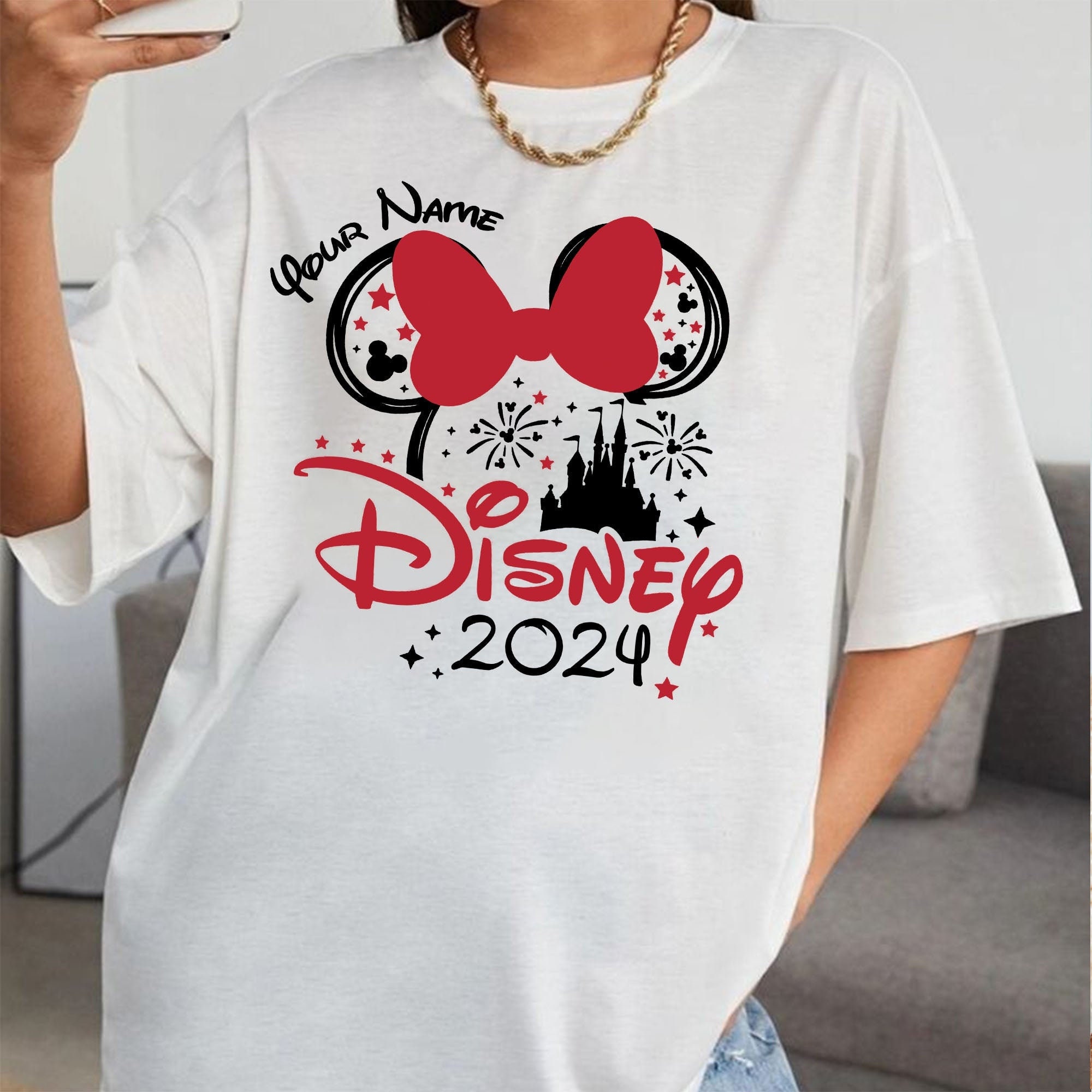 Personalized Disney Family Trip 2024 Minnie Logo Disney Shirt, Disney ...