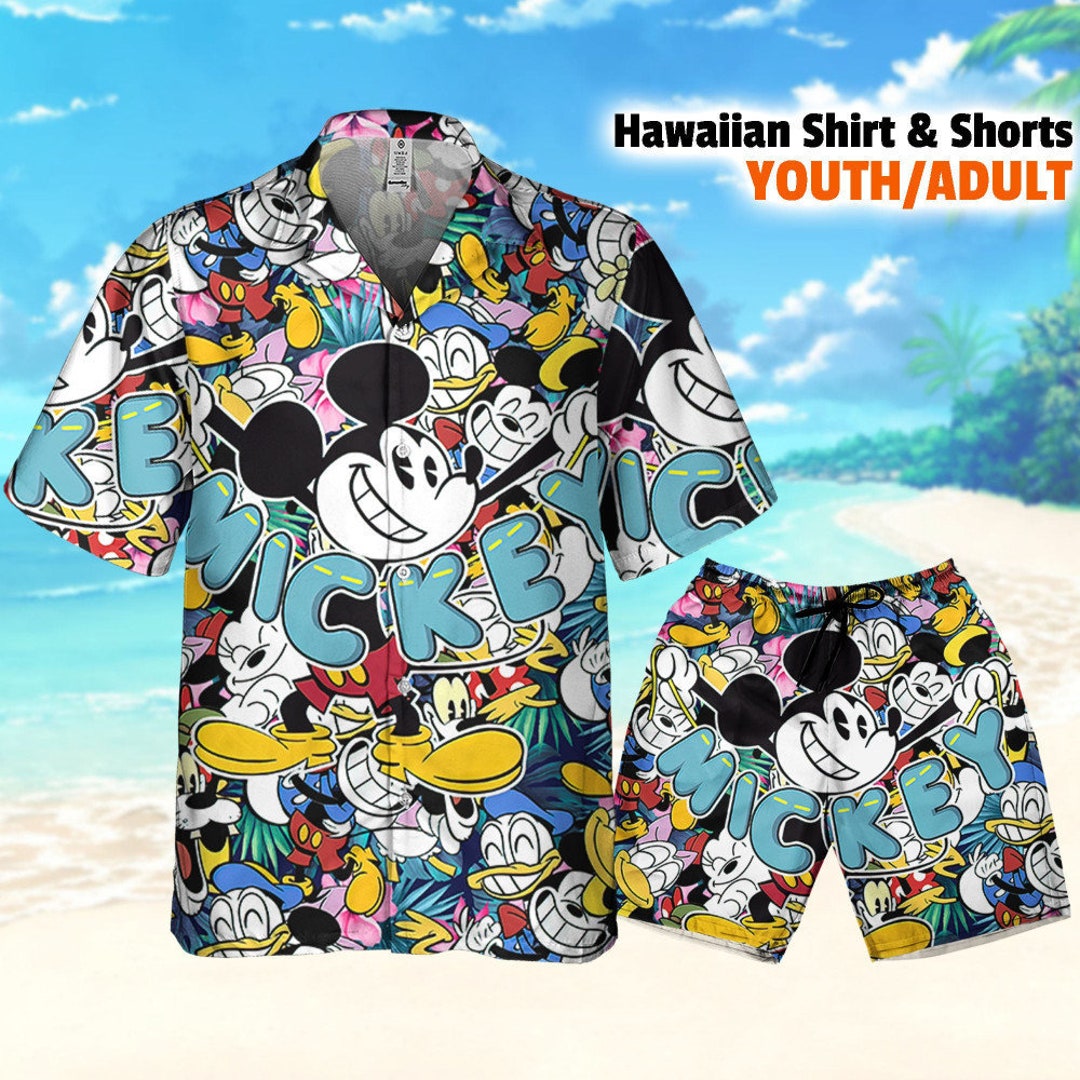 Disney Mickey Mouse Happy Life Style Hawaii Shirt, Mickey Aloha Shirt ...