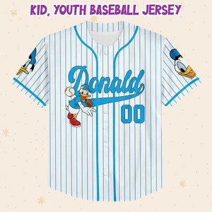 Personalize Disney Donald Duck Baseball Custom Kid Youth Adult Disney ...