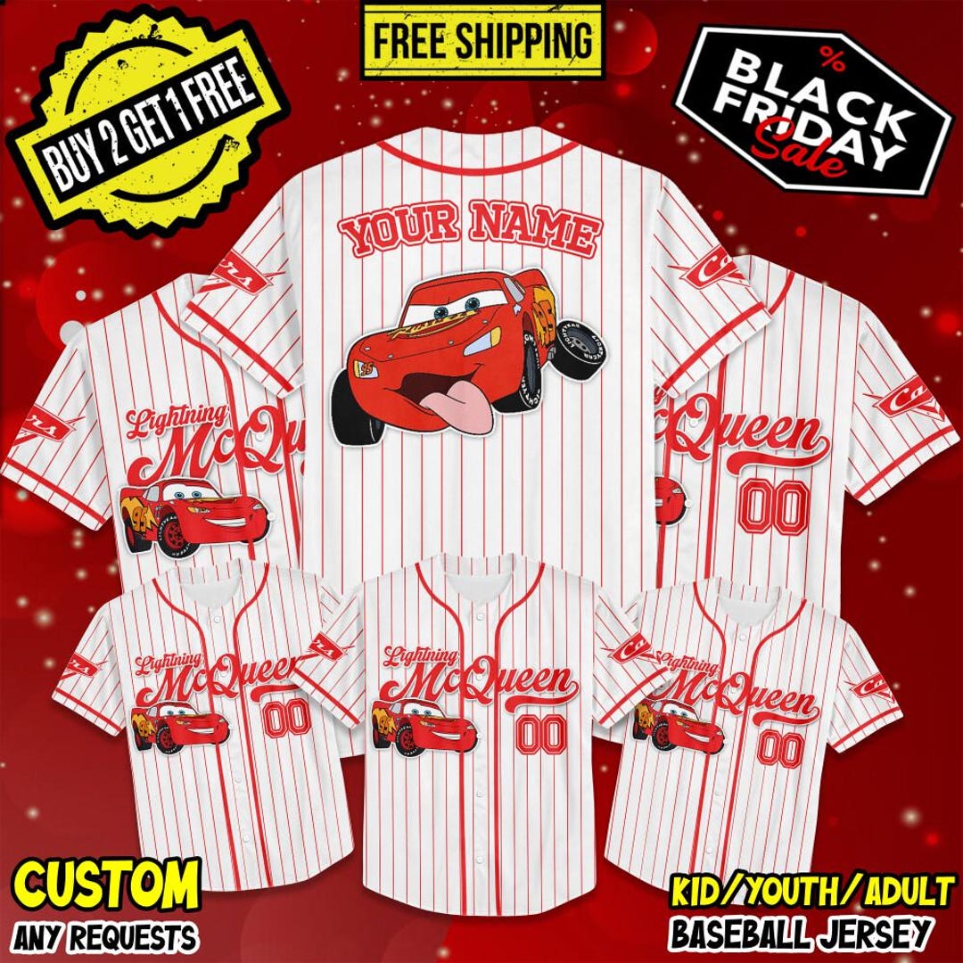 Custom Disney Cars Lightning Mcqueen Baseball, Custom Cars Baseball ...