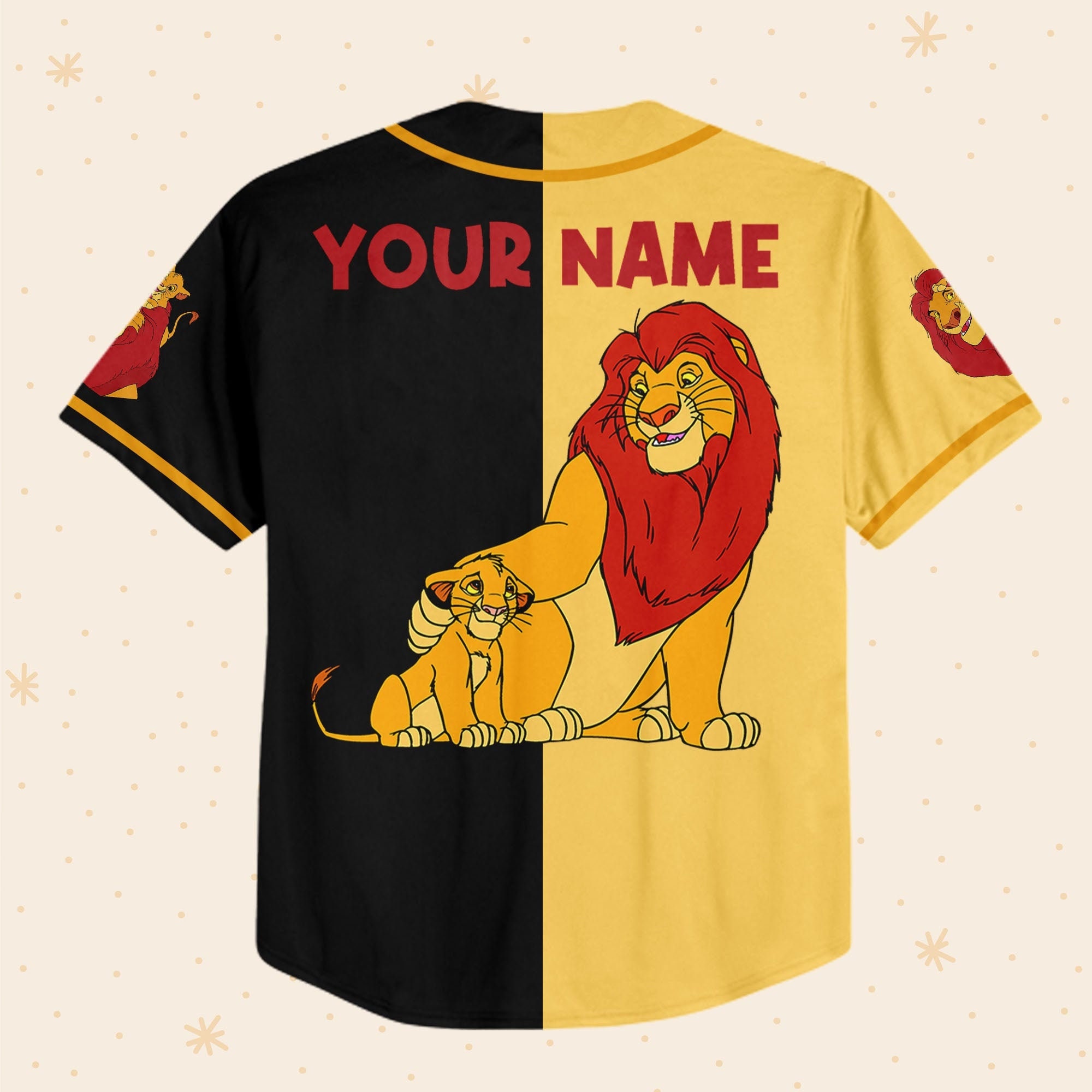 Personalize the Lion King Mufasa Simba Dad and Son Half and - Etsy