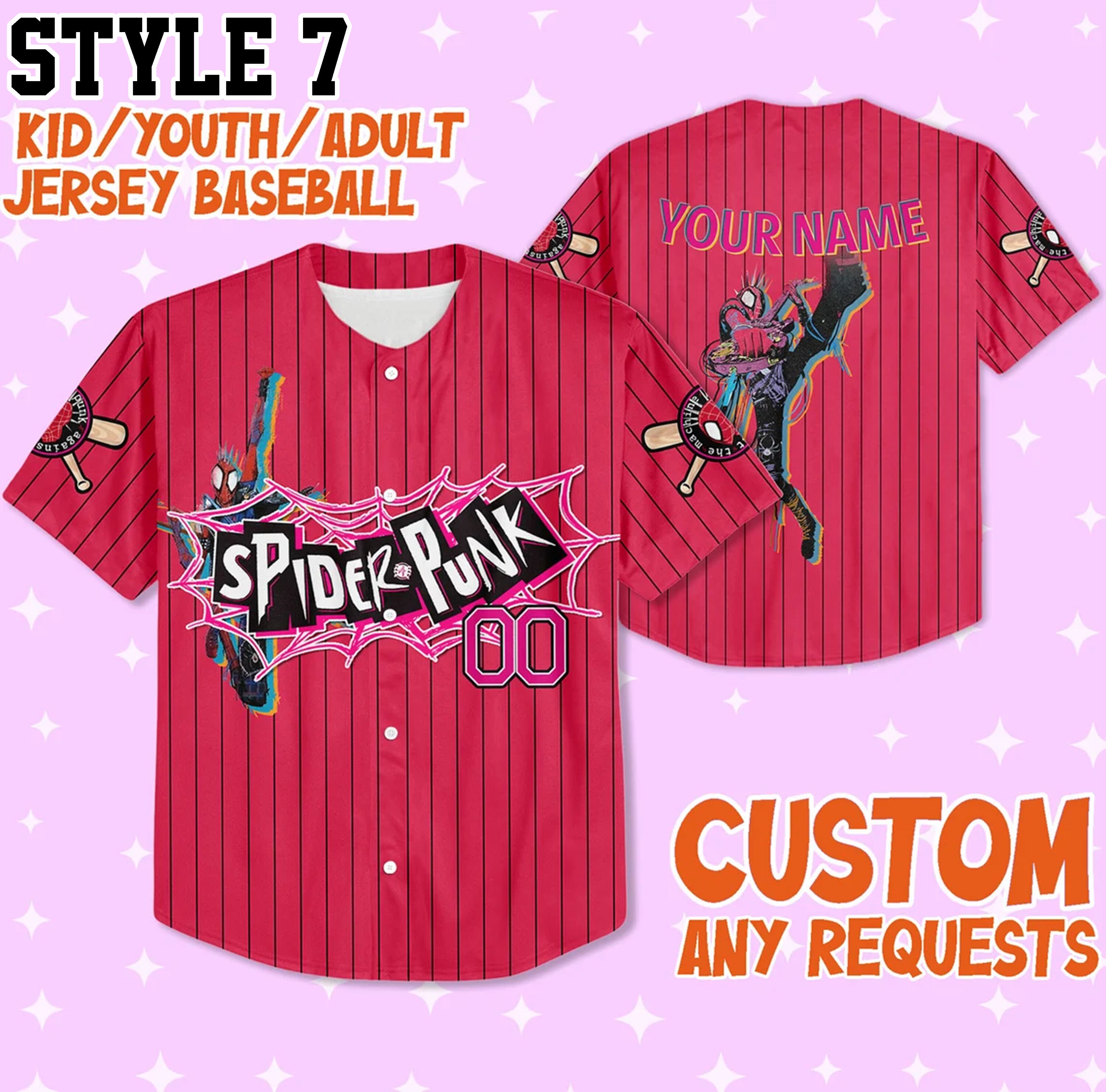 Spider Man Baseball Jersey Team Custom Text Jersey Choose - Etsy