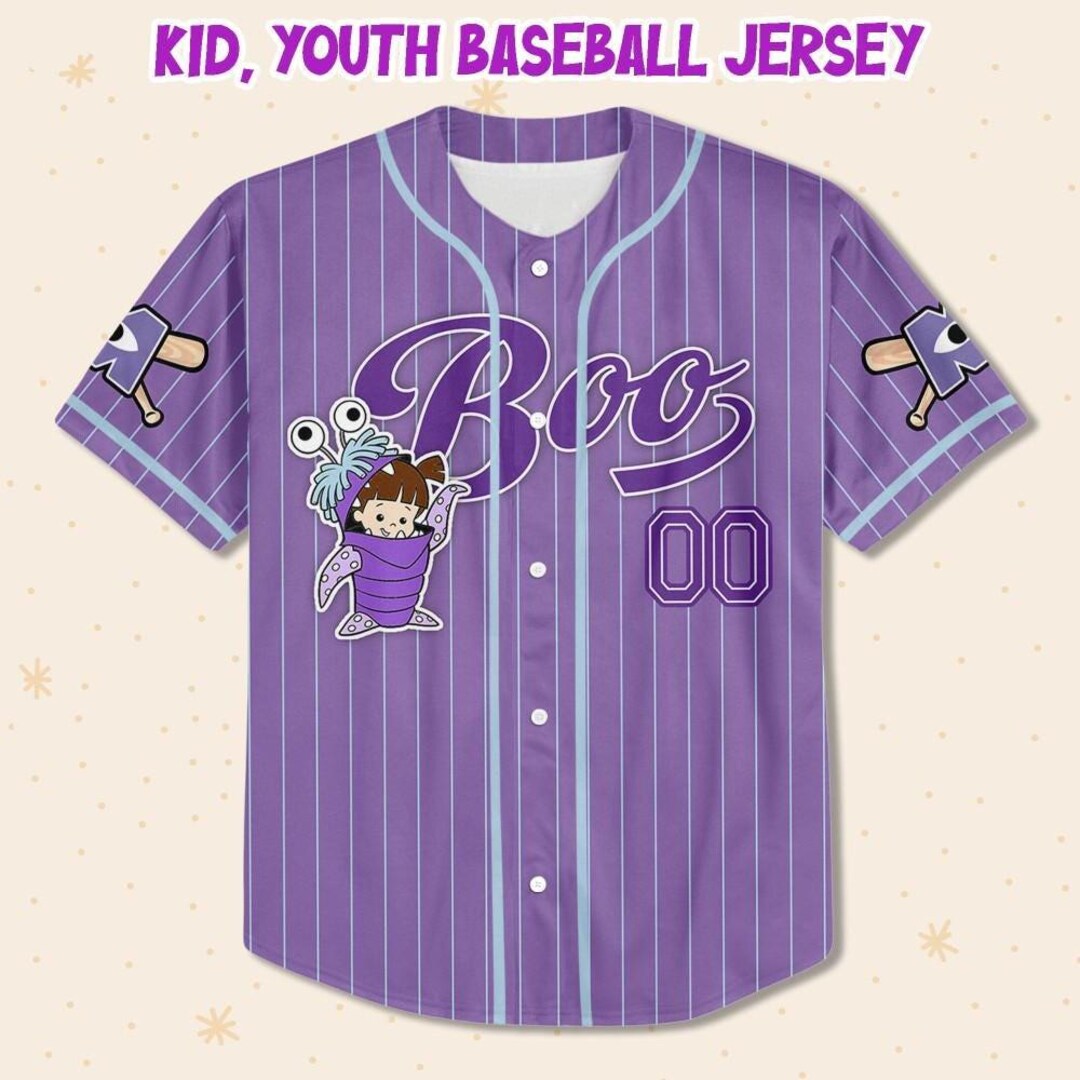 Custom Disney Monster Inc James Boo Purple Simple Baseball ...