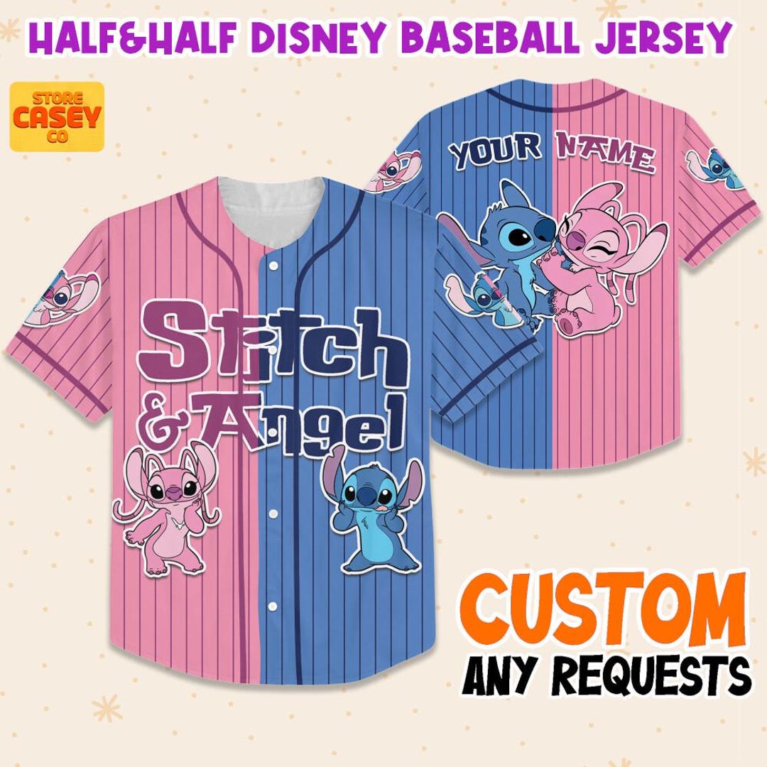 Custom Two Color Jersey Stitch and Angel Blue Pink Family Matching ...