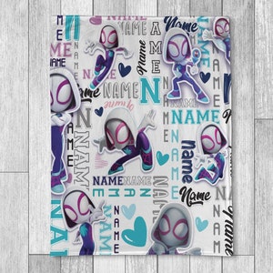 Personalized Name Blanket, Spidey Gwen and His Amazing Friends Blanket ...