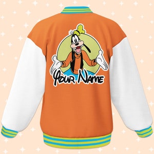 Custom Goofy Orange Varsity Jacket, Adult Varsity Jacket, Personalized ...