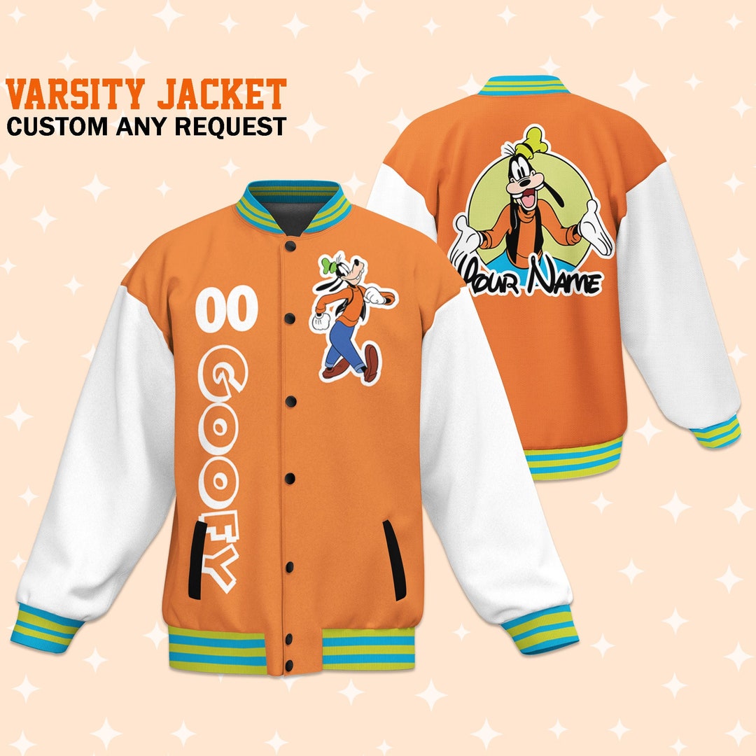 Custom Goofy Orange Varsity Jacket, Adult Varsity Jacket, Personalized ...
