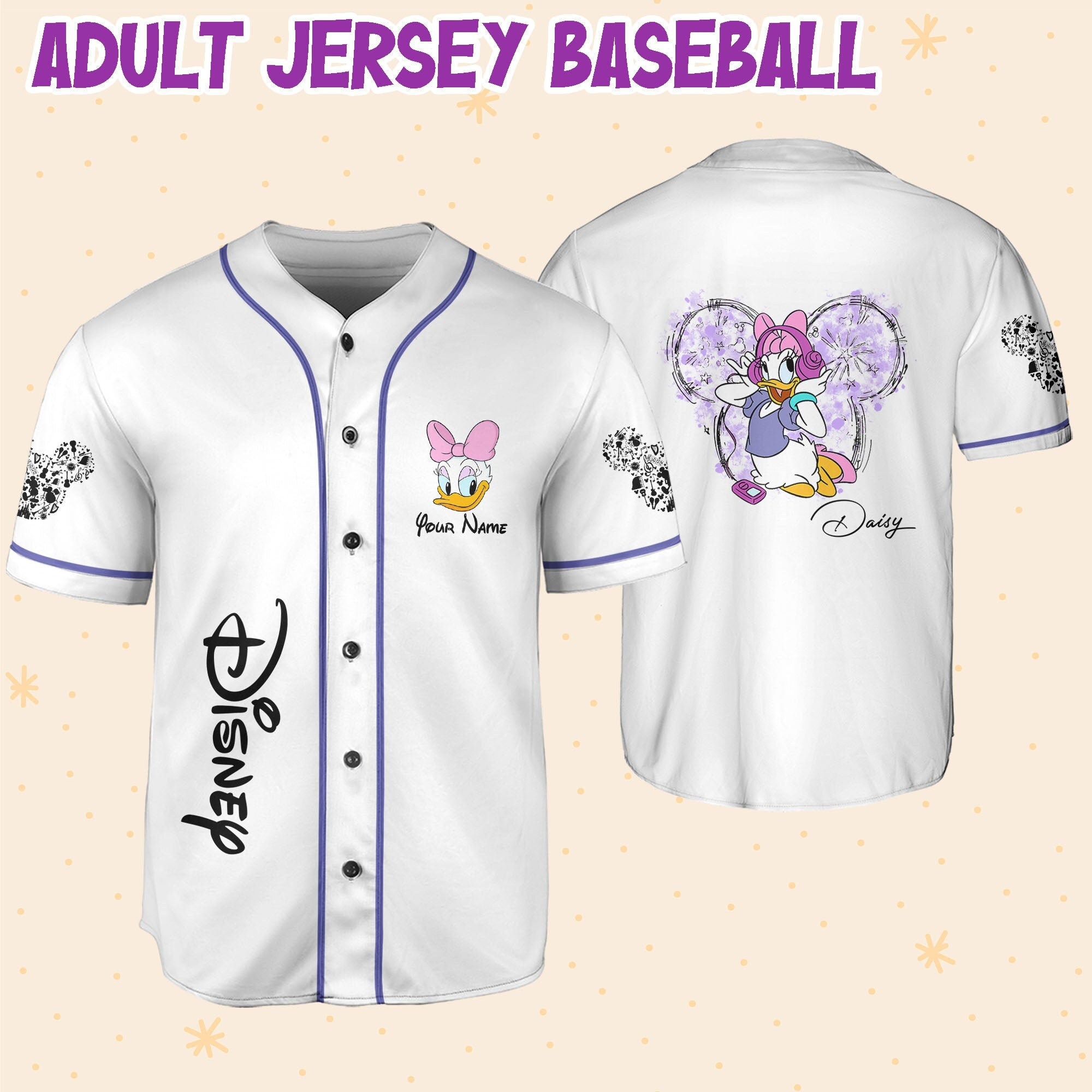 Personalized Daisy Music Baseball Jersey sold by World-Class Natassia ...