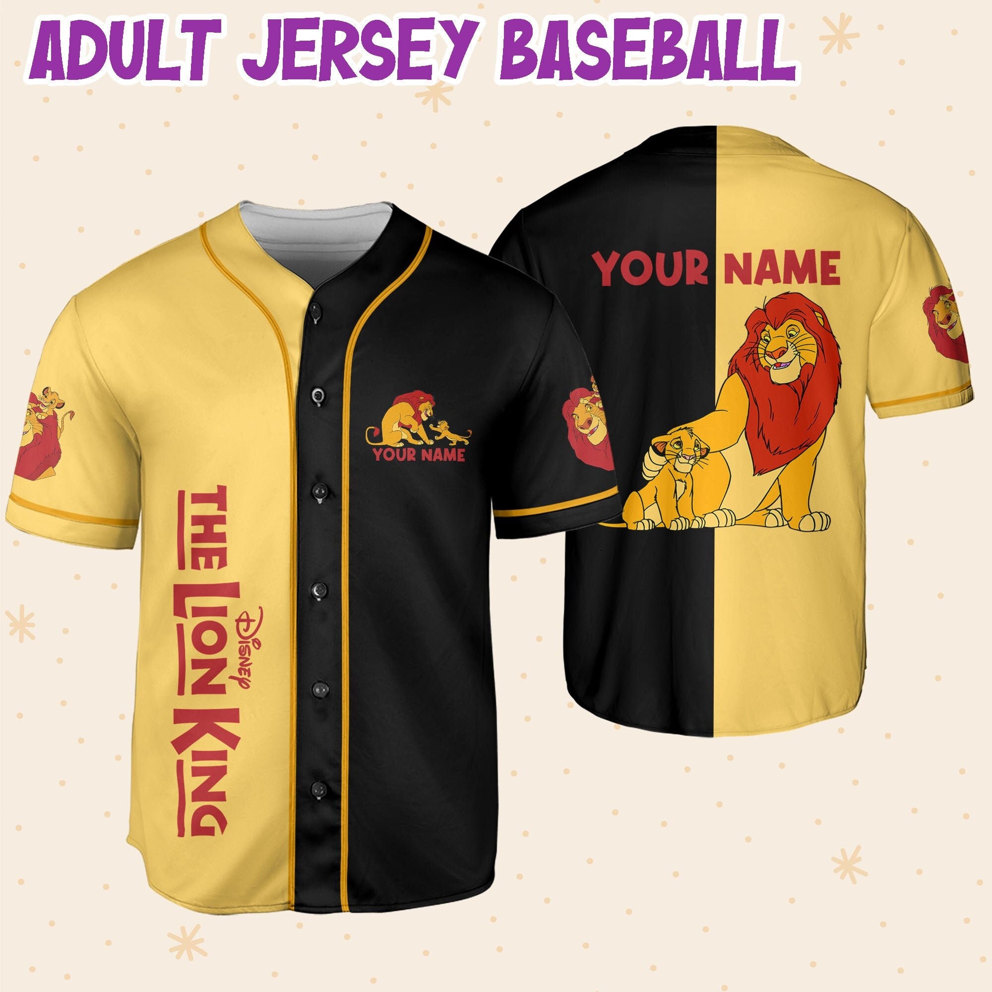 Personalize the Lion King Mufasa Simba Dad and Son Half and - Etsy