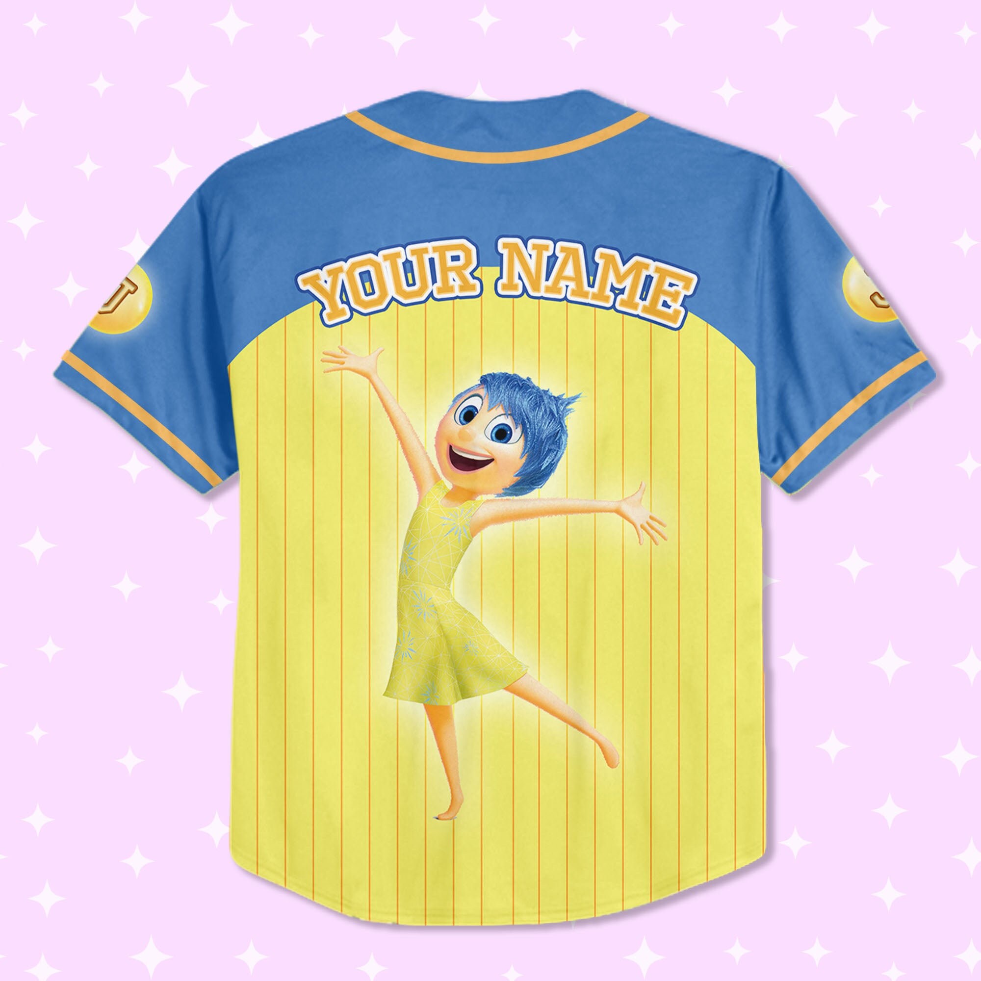 Personalized Inside Out Joy Yellow Fun Baseball Jersey sold by Reliable Financing | SKU 90020679 ...