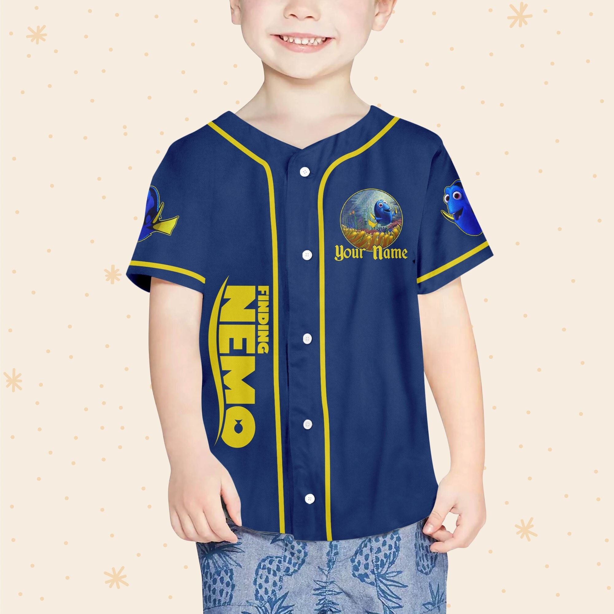 Personalized Disney Finding Nemo Dory Awesome Baseball Jersey Designed ...