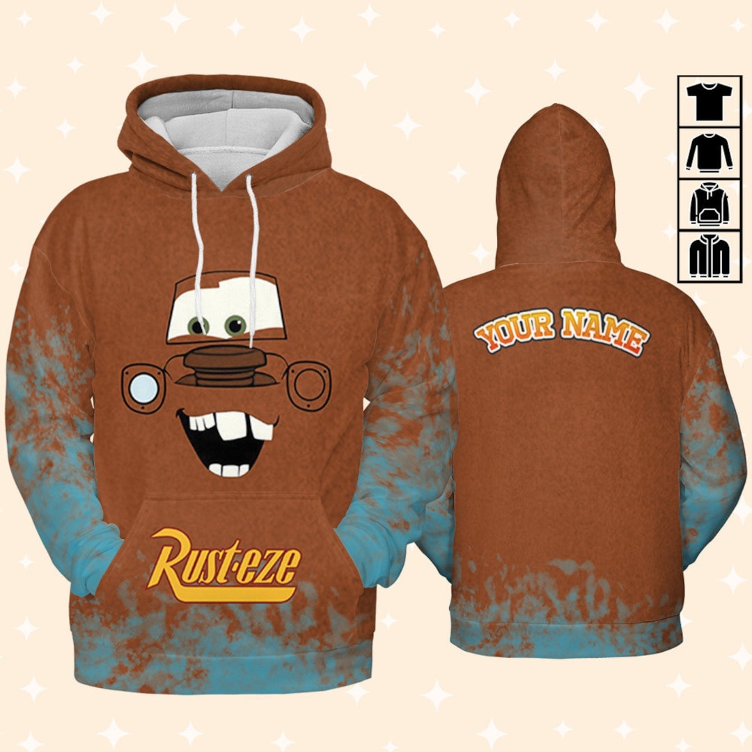 Custom Cars Tow Mater Hoodie, Pixar Cars Bomber, Cute Disney Cars ...