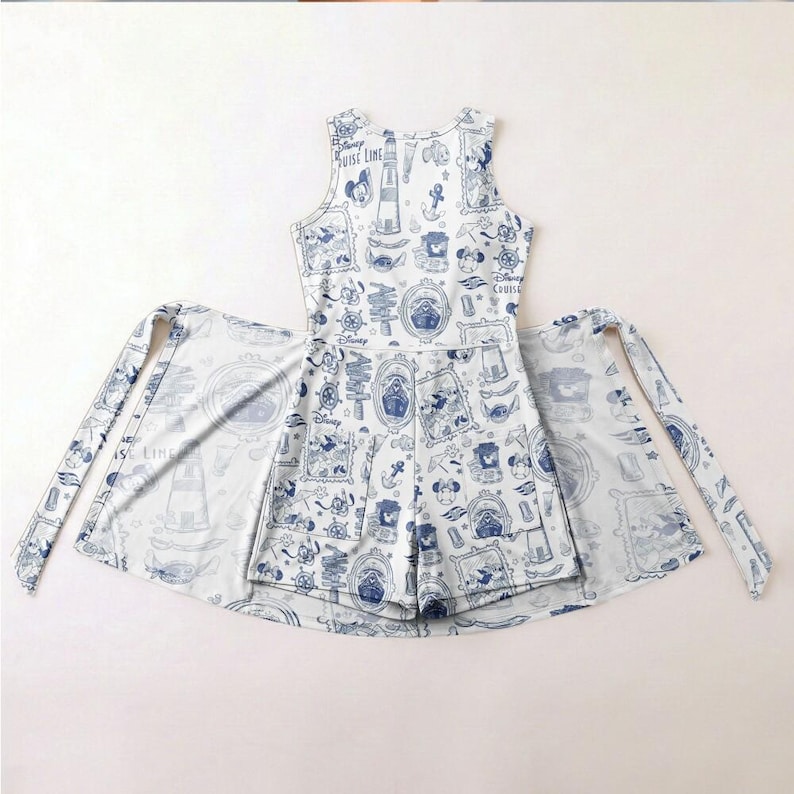 Classic Blue Sketch Disney Cruise Line Tennis Dress, DCL Nautical ...