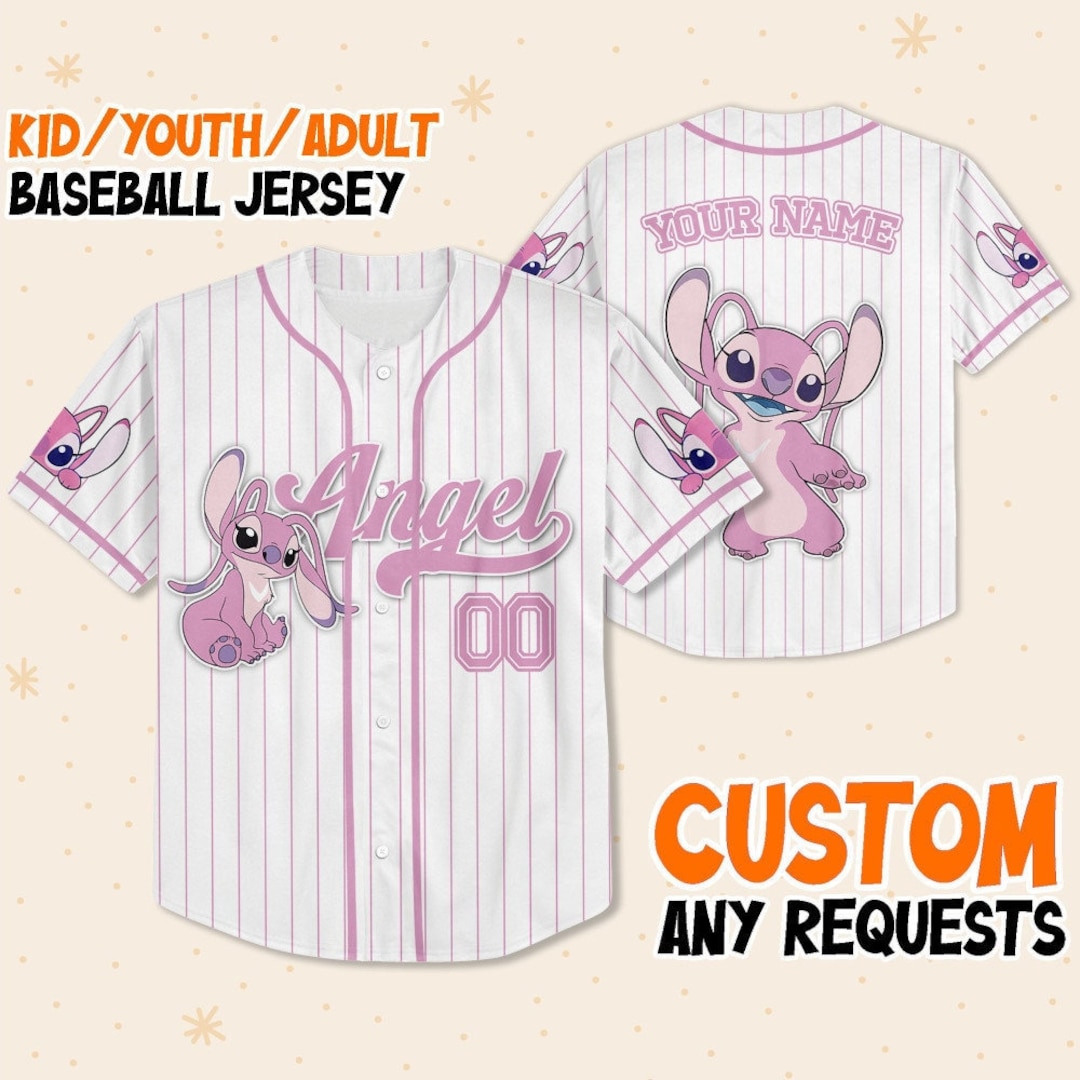 Custom Disney Lilo and Stitch Angel Baseball, Custom Kid Youth Adult ...