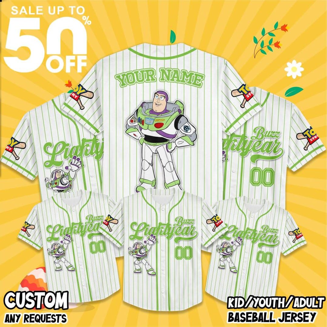 Custom Disney Toy Story Buzz Lightyear Baseball, Custom Kids, Youth ...