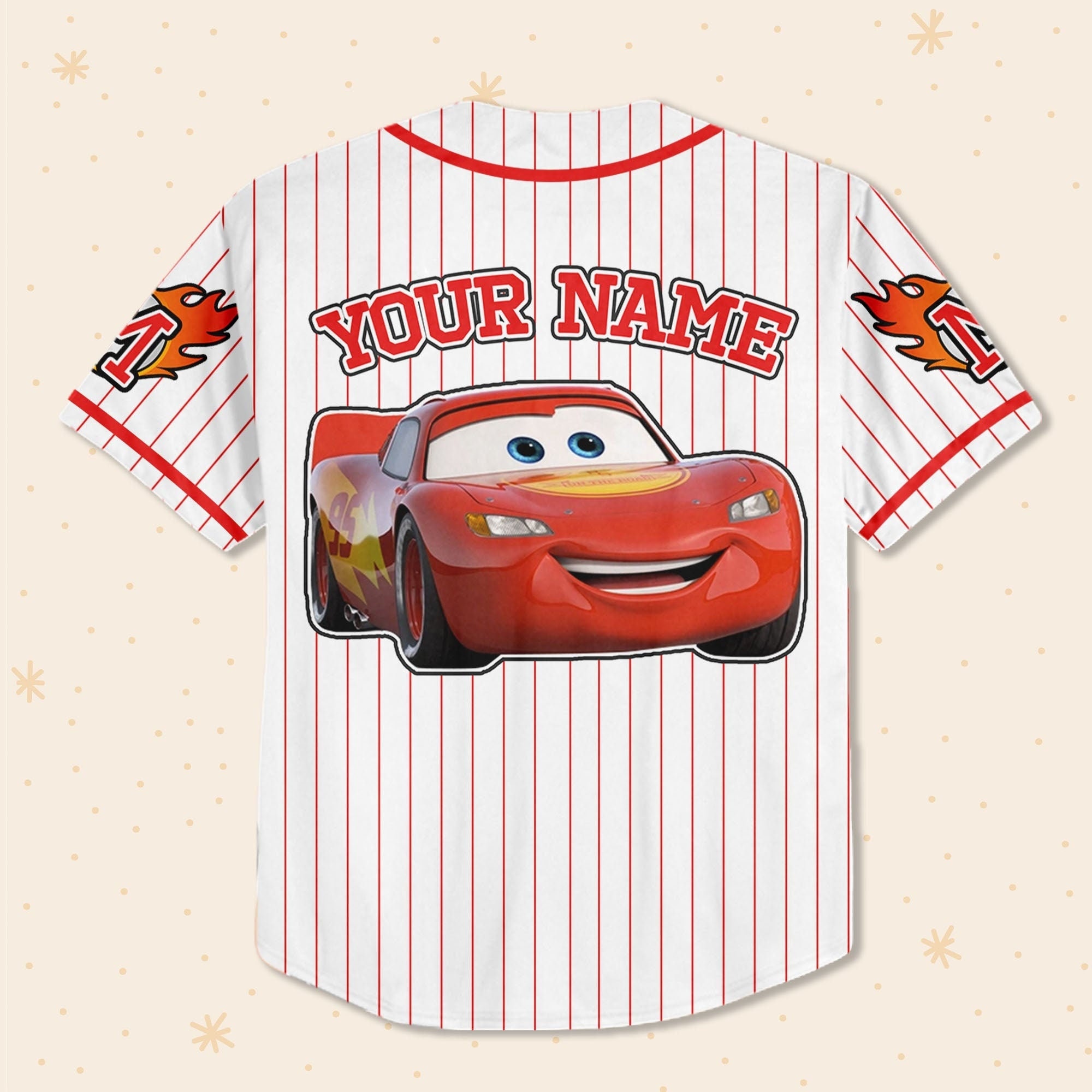 Custom Mcqueen Car Jersey Custom Text Baseball Jersey - Etsy