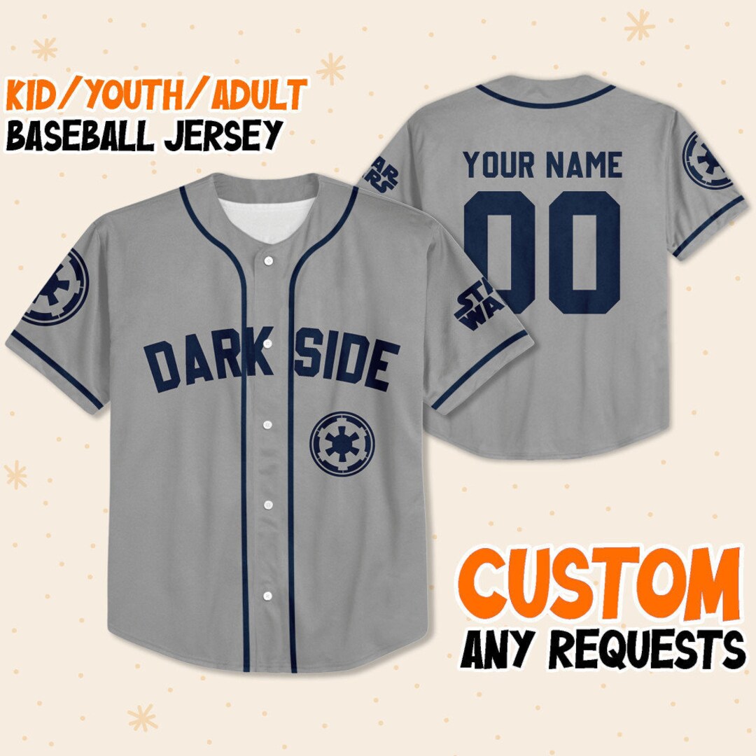 Personalize Disney Star Wars Dark Side Navy Grey, Custom Name Kid Adult ...