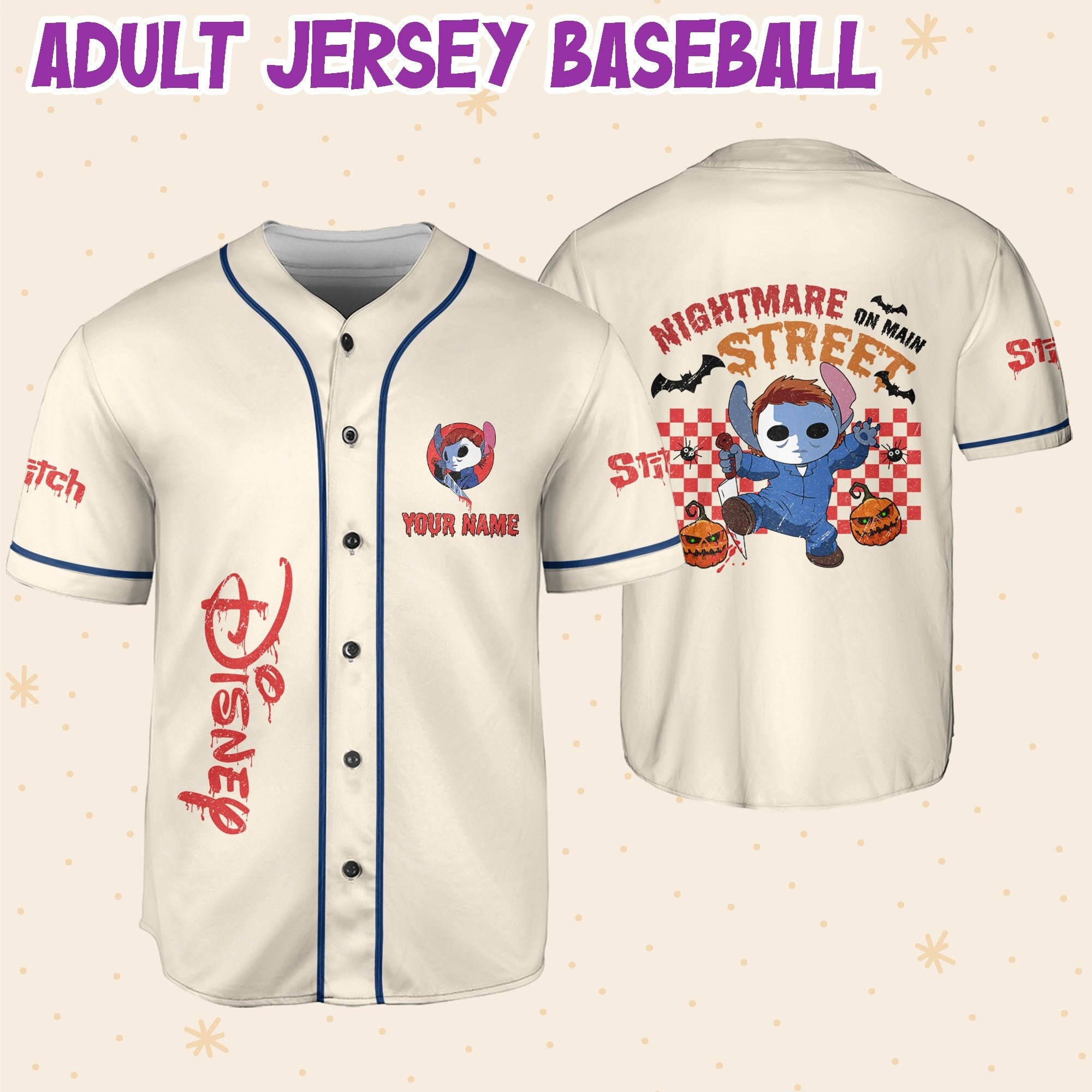 Personalized Disney Horror Stitch Vintage Michael Myers Nightmare On ...