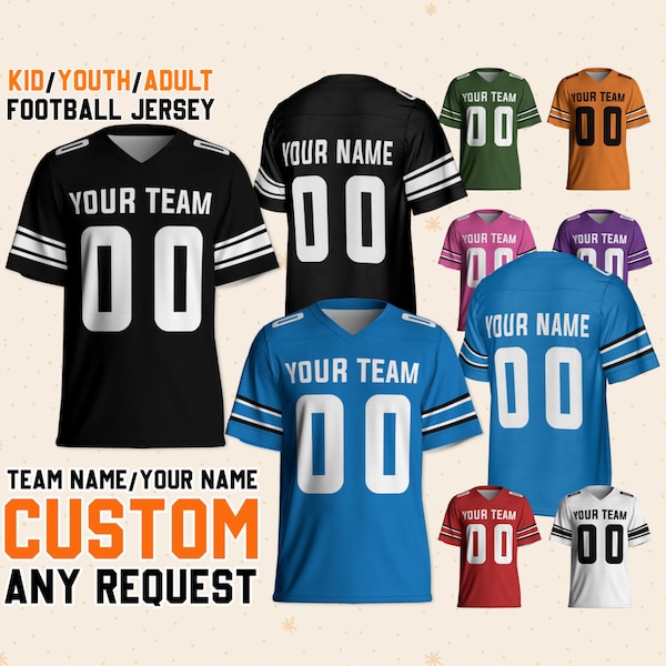 Adult Football Jersey Custom - Etsy
