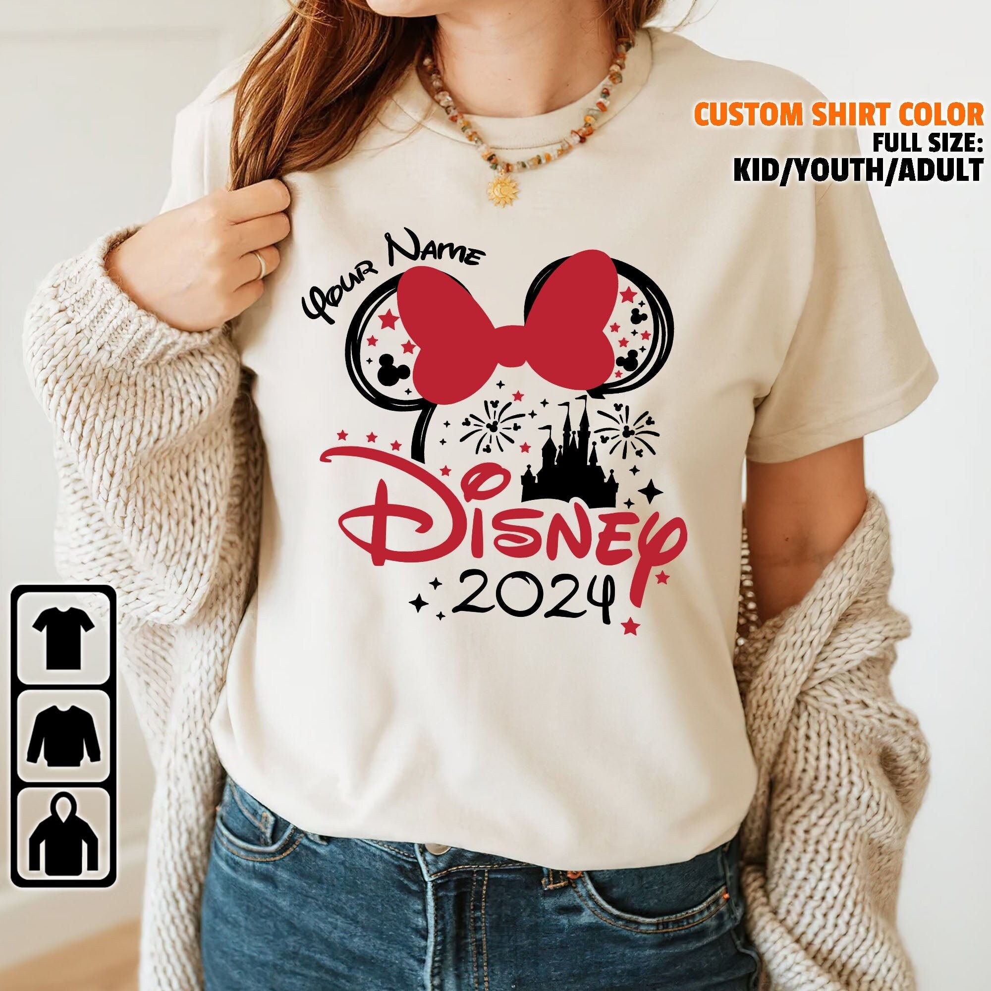 Personalized Disney Family Trip 2024 Minnie Logo Disney Shirt, Disney ...