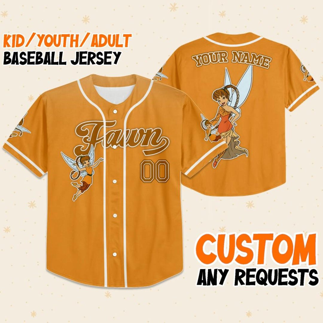 Personalize Disney Tinkerbell Fawn Orange Fairy, Custom Name Kid Youth ...