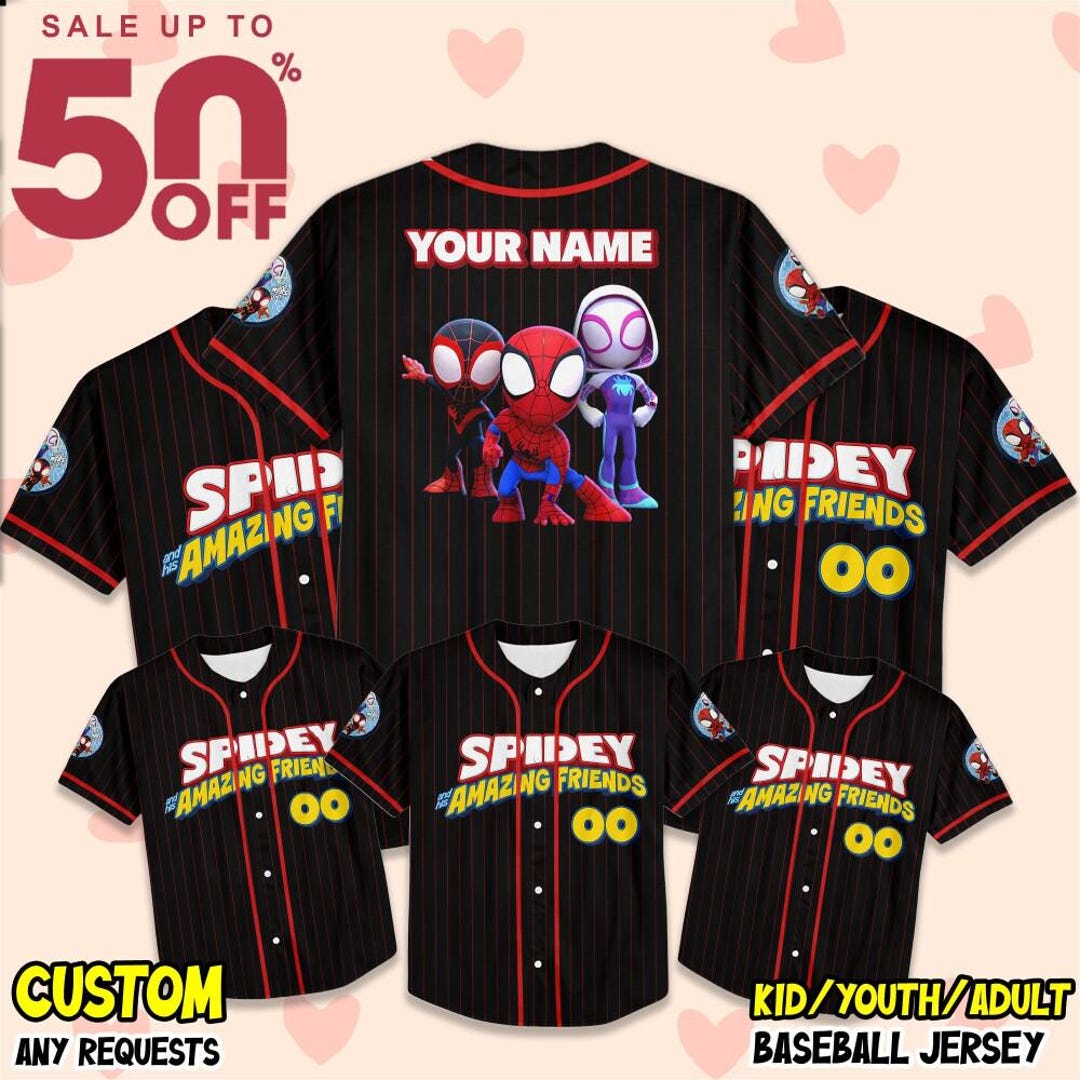Personalize Spidey and His Amazing Friends Funny Black Red, Custom ...