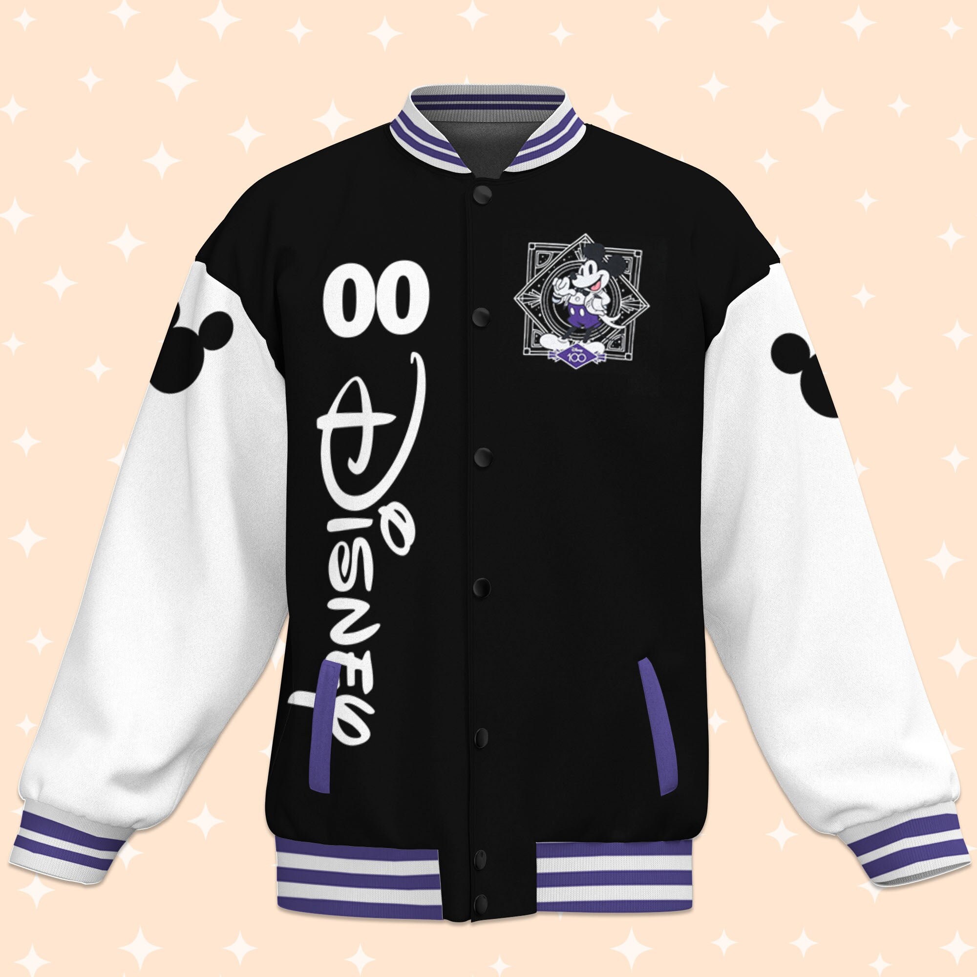 Custom Disney 100 Years Couple Mickey Baseball Jacket sold by ...