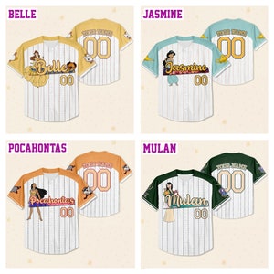 Custom Disney Princess Jersey Collection, Custom Name Disney Game Day ...