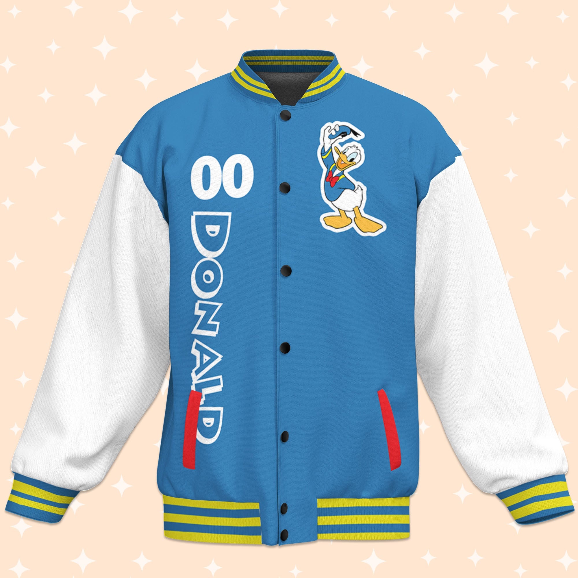 Personalized Donald Blue Baseball Jacket sold by Roda-Discourtesy | SKU ...