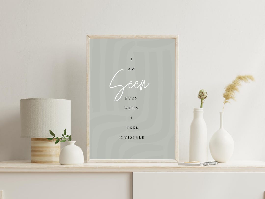 I Am Seen Printable Wall Art | Christian Encouragement (digital ...