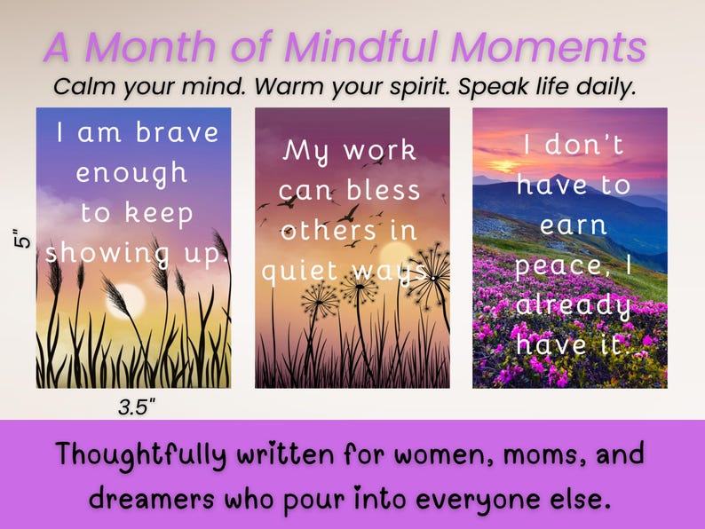 Affirmation Card Digital Download Printables for Women - Inspirational ...