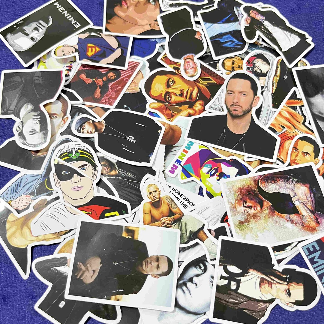 50x Rapper Eminem Sticker Laptop/car/skateboard/phone Stickers - Etsy