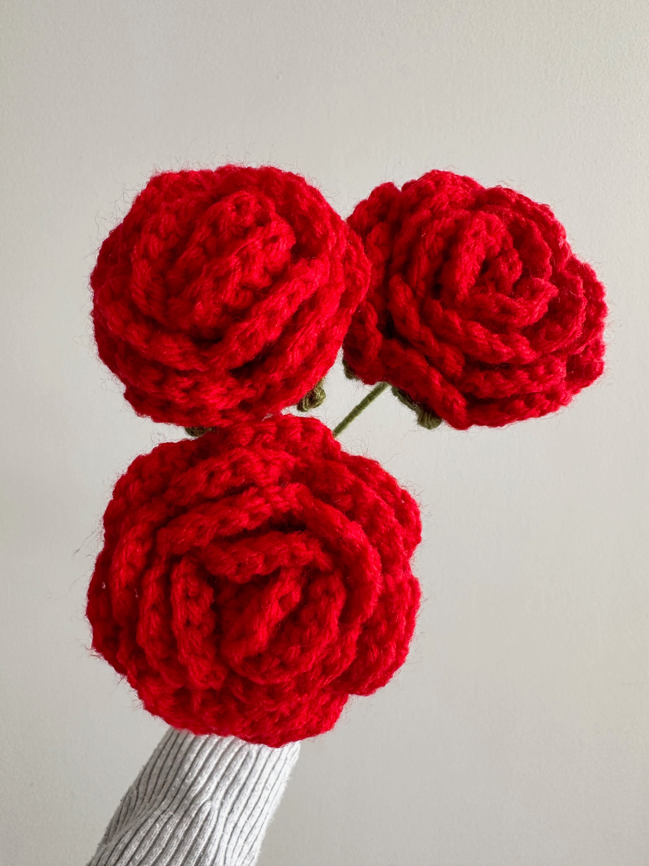 Crochet Rose Pattern. Beginner Friendly No-sew PDF Pattern. Instant ...