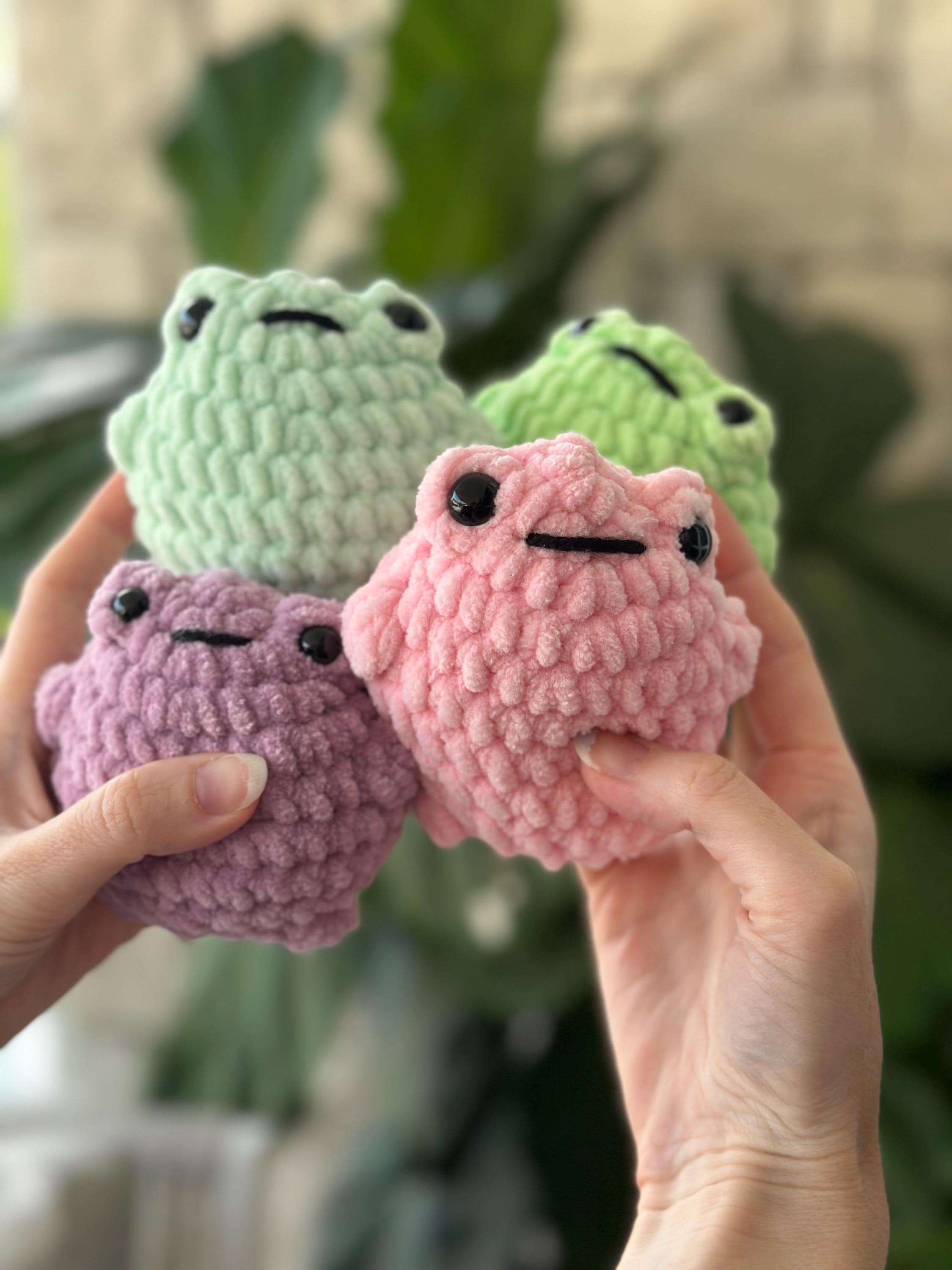 Crochet Chubby Frog Plushie. Adorable Chubby Frogs Available in 4 ...