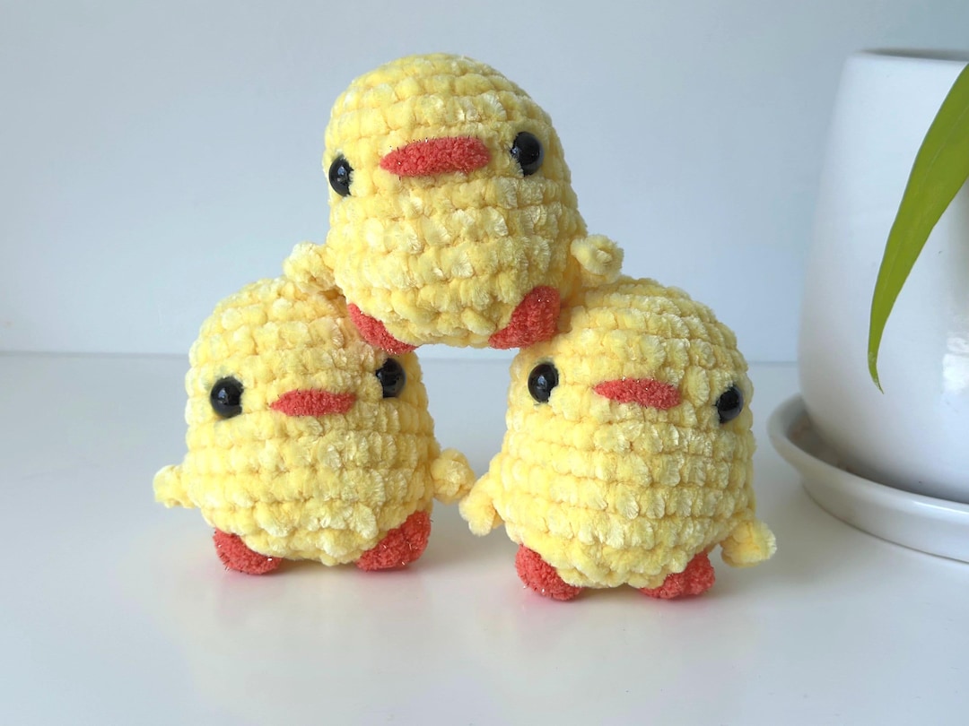 Crochet Mini Baby Chick Plushies. Handmade Chicken Plush Toy. Each ...