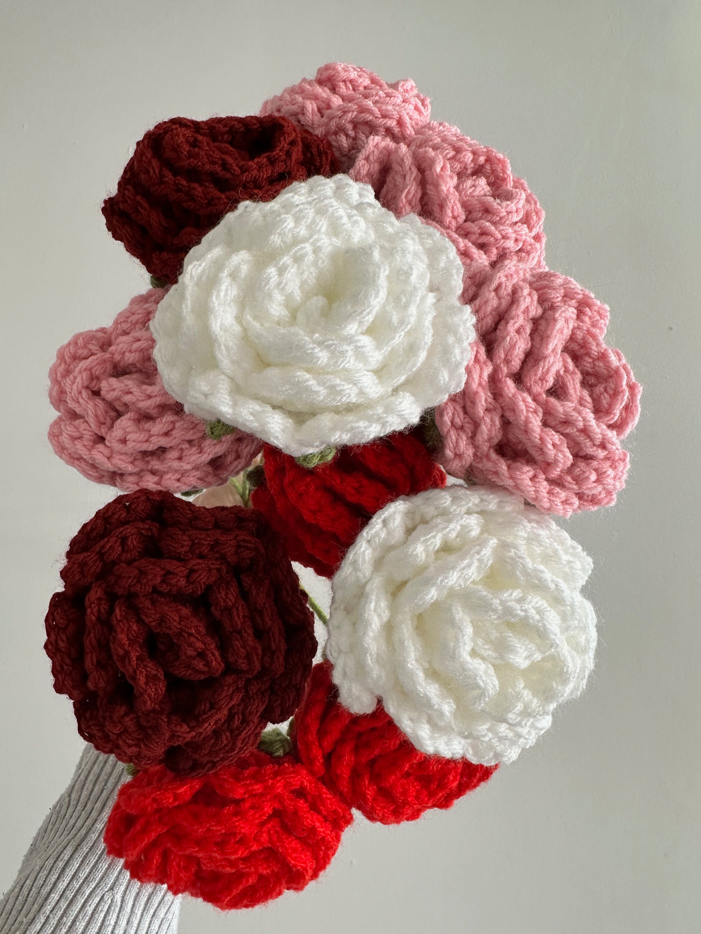 Crochet Rose Pattern. Beginner Friendly No-sew PDF Pattern. Instant ...
